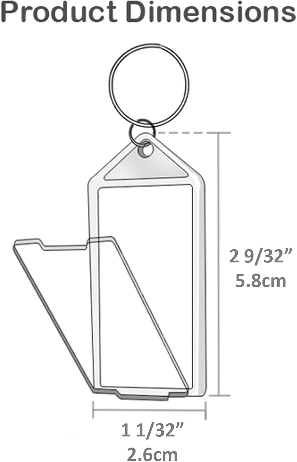 Acrimet Plastic Key Tag with Metal Ring and Label Window (Clear Blue ...